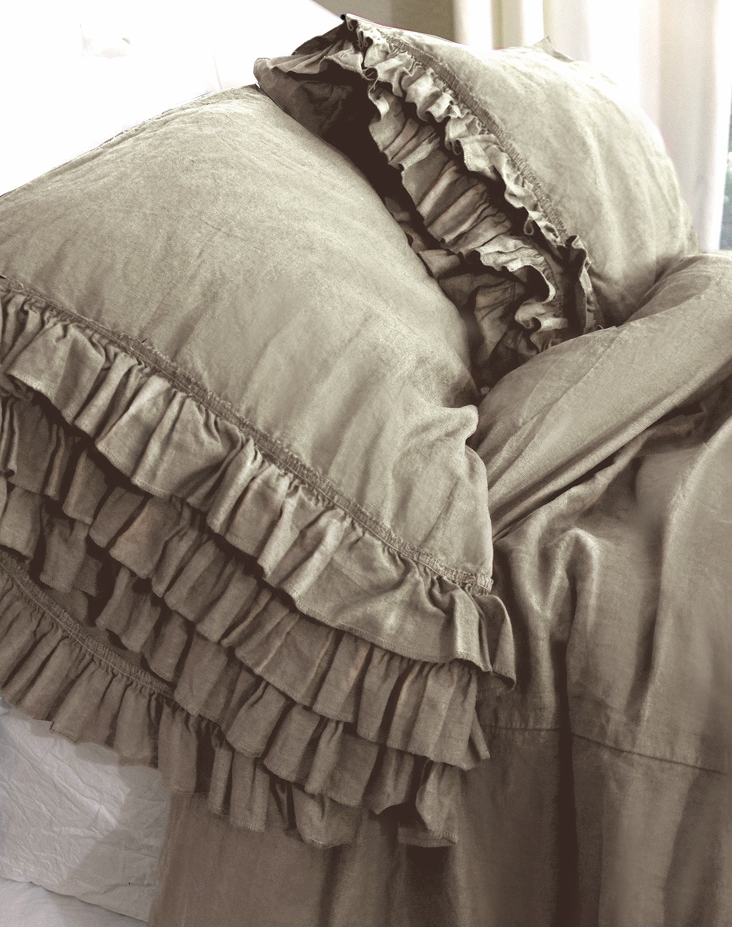 NEW! Gypsy Ruffle Linen Collection - Natural – Linen Salvage Et Cie