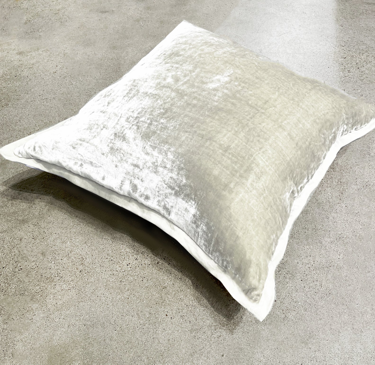 Velvet Frame Pillows and Shams - Champagne – Linen Salvage Et Cie