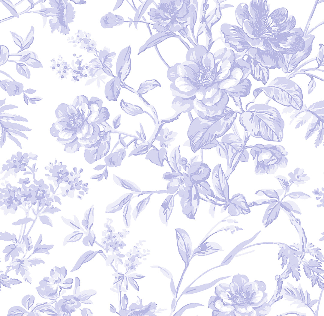 French Toile Fabric- Lilac – Linen Salvage Et Cie